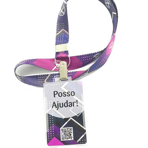 Crachá de PVC Crachás para Empresas - Cordões Personalizados